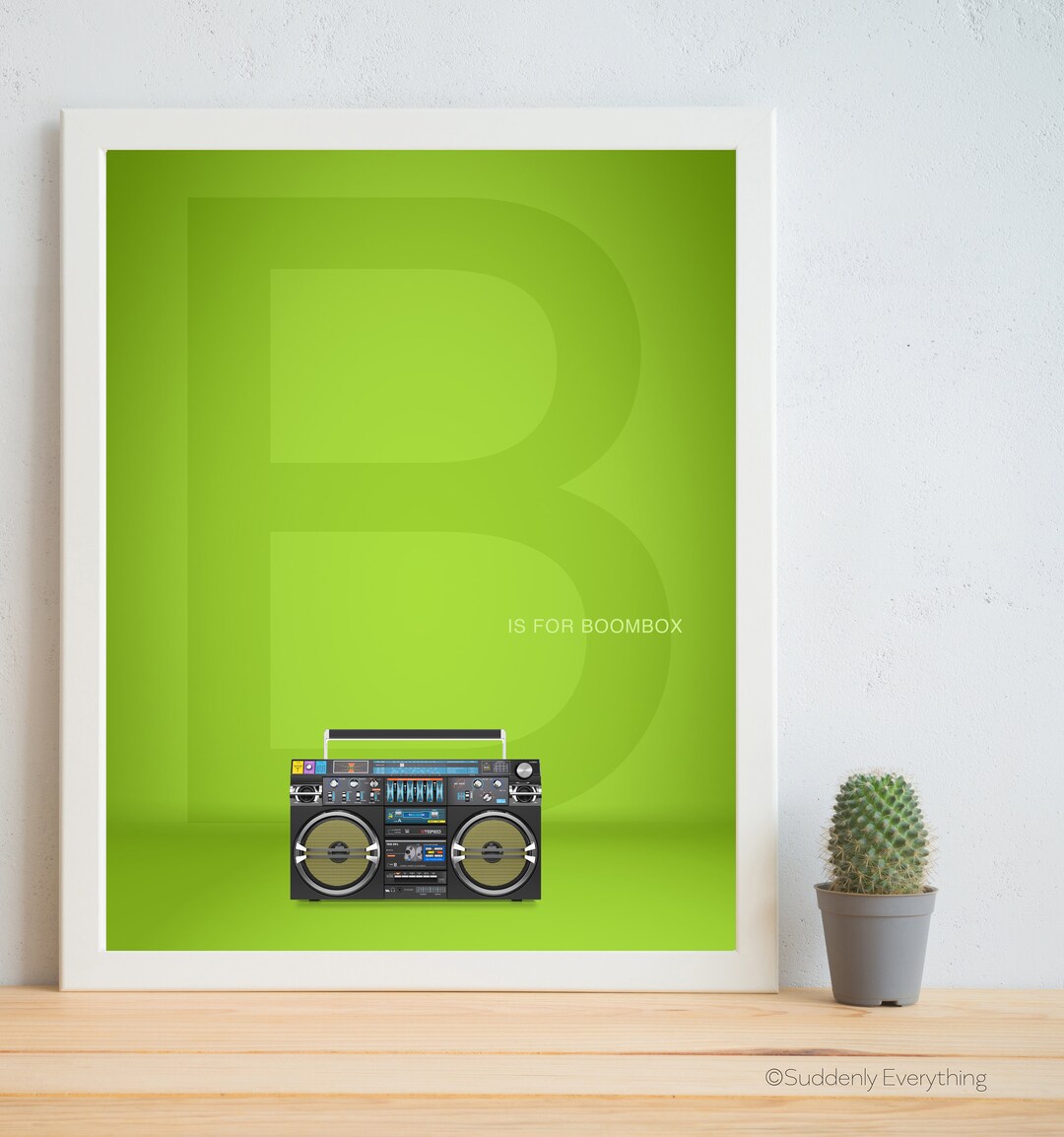 B is for Boombox, Printable Art - Etsy