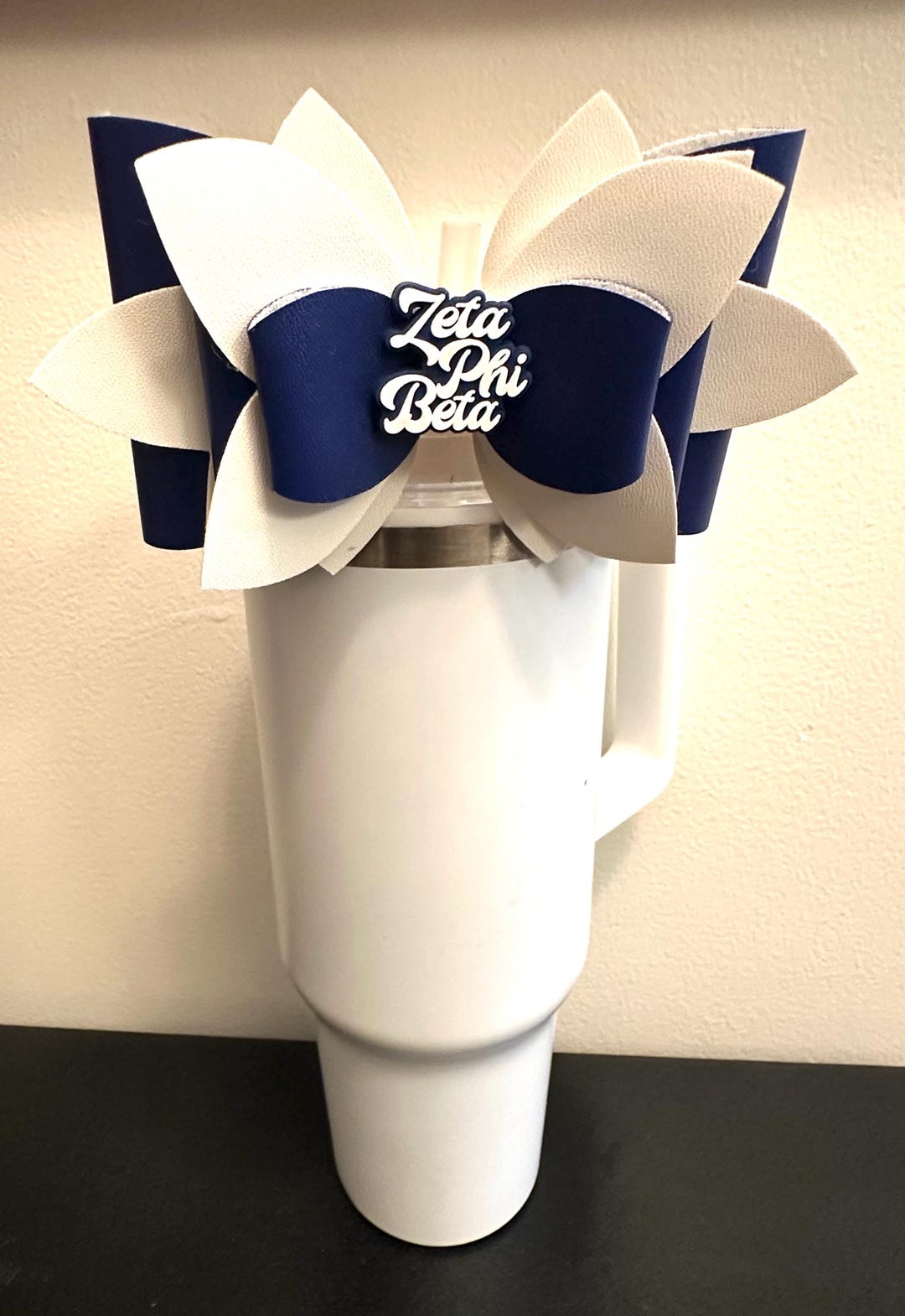 Zeta Phi Beta Cute Handmade Straw Bow for Stanley 40oz Tumbler | Cup ...