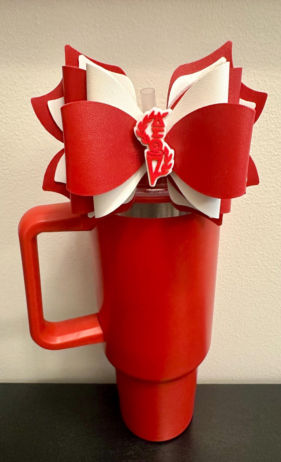 Delta Sigma Theta Cute Handmade Straw Bow for Stanley 40oz Tumbler ...