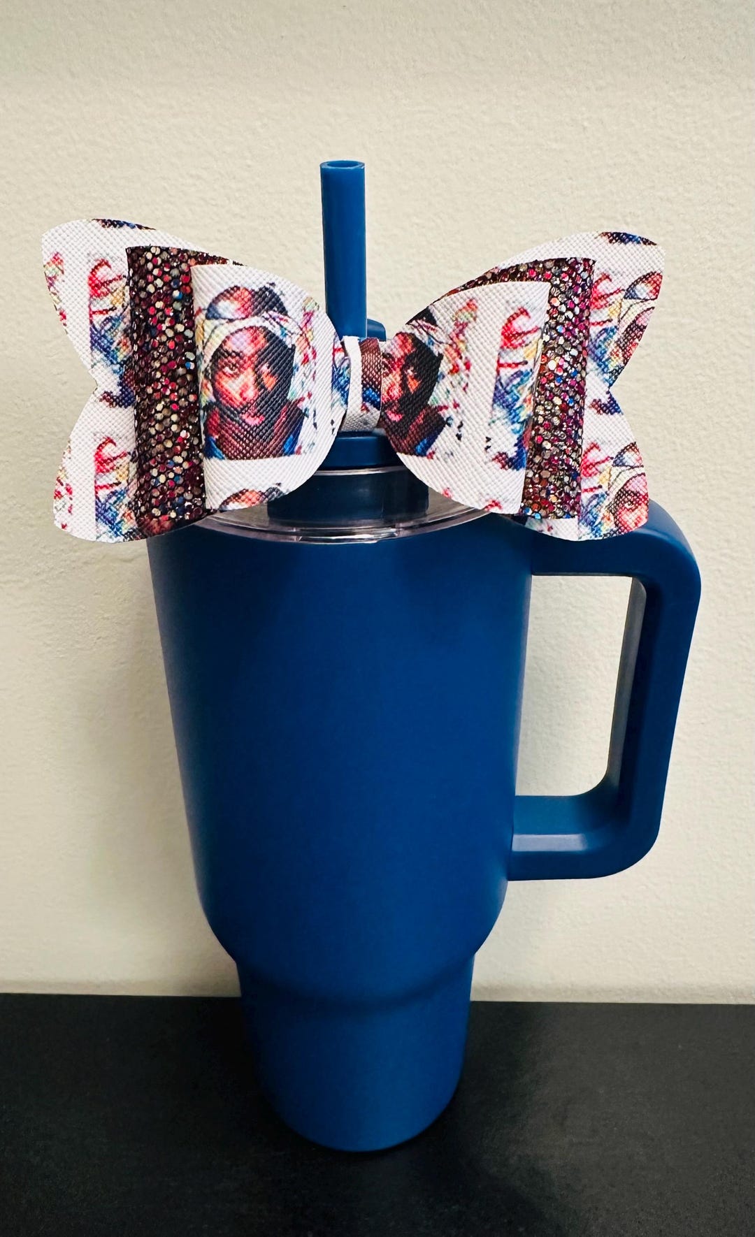 Tupac Cute Handmade Straw Bow for Stanley 40oz Tumbler | Cup Bling ...