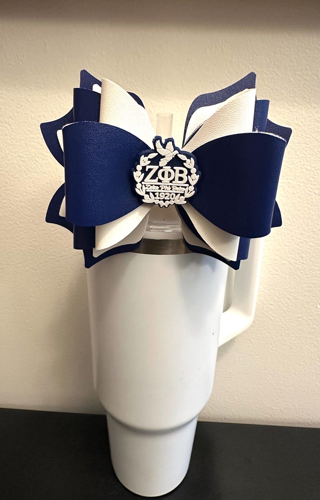 Zeta Phi Beta Cute Handmade Straw Bow for Stanley 40oz Tumbler | Cup ...