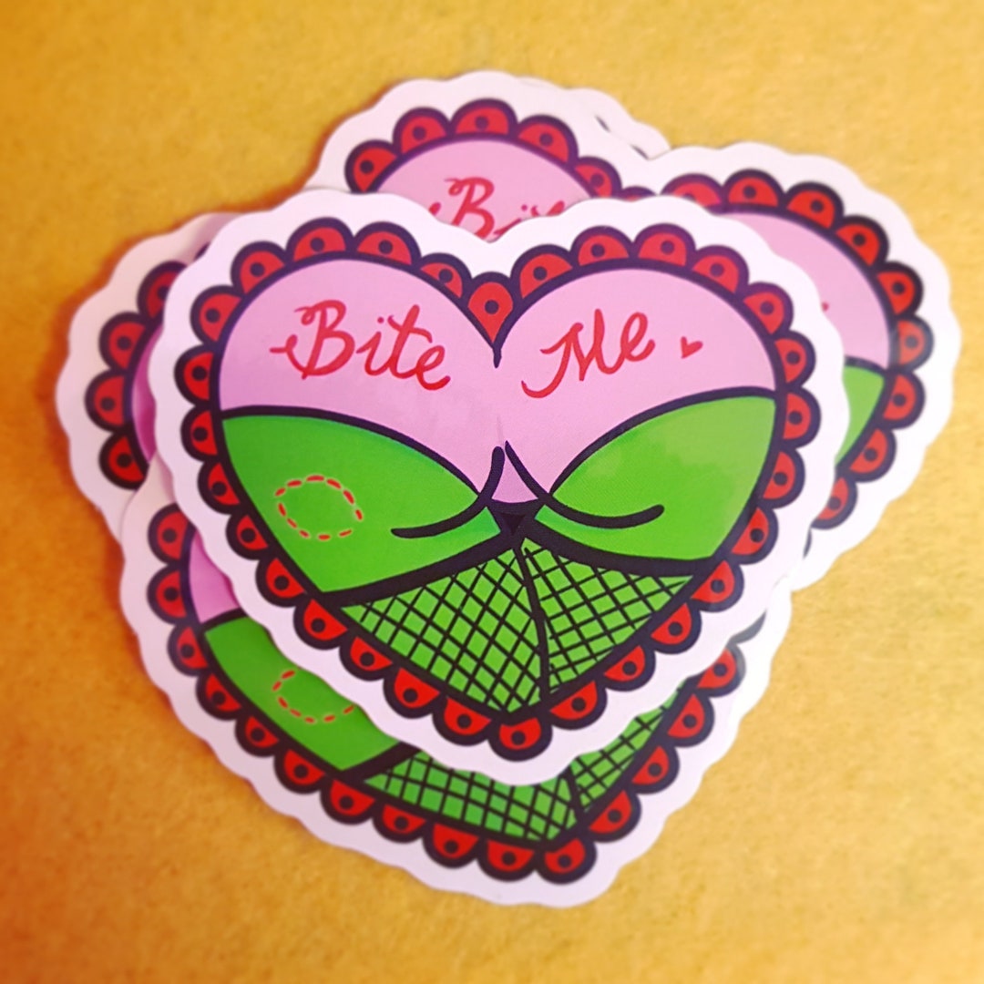 Bite Me Zombie Butt Vinyl Sticker - Etsy