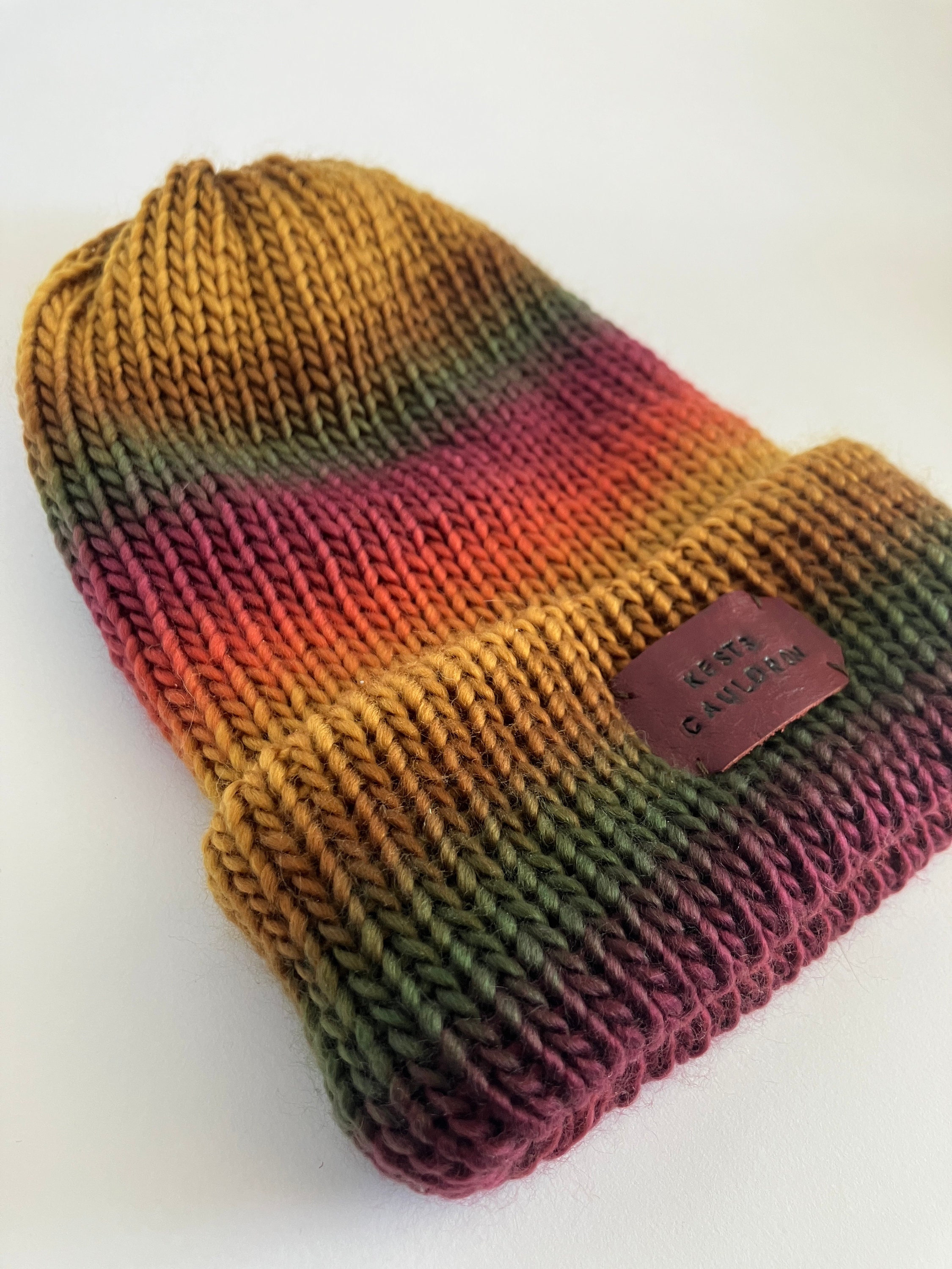 Multi-colored Gradient Beanies Super Soft Knit Hats Rainbow Sunset ...