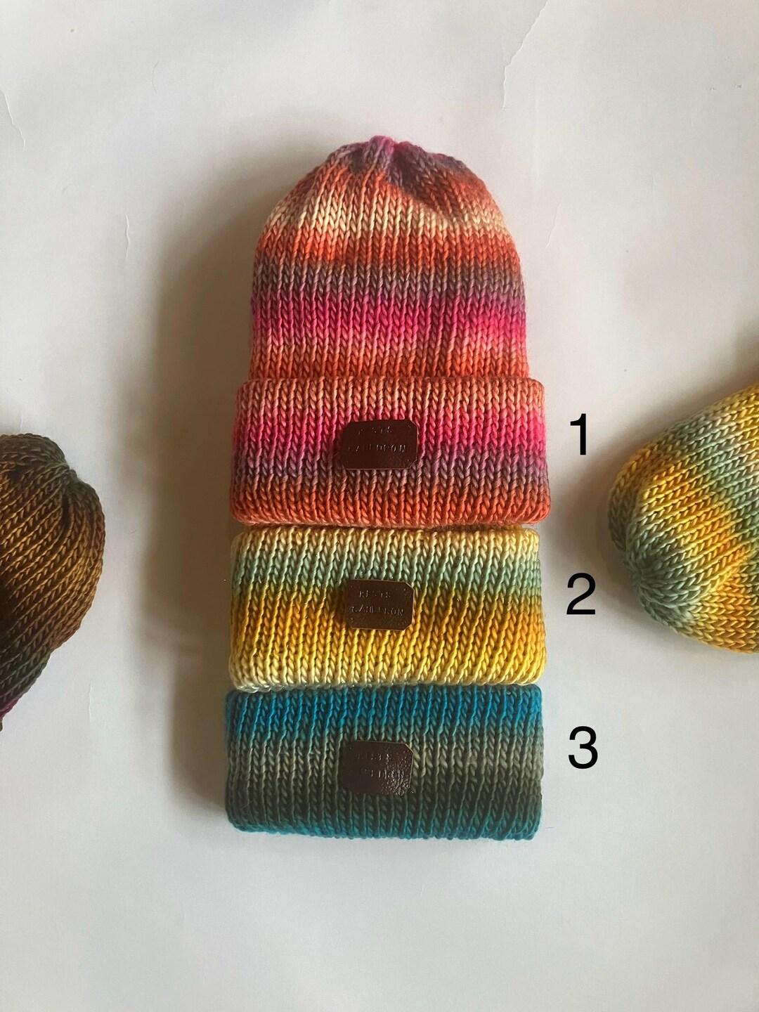 Super Soft Knit Hats - Multi-colored Gradient Beanies - Cotton Candy ...