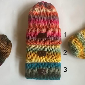 Super Soft Knit Hats - Multi-colored Gradient Beanies - Cotton Candy ...