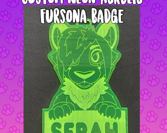 Fursuit Acrylic Badge - Etsy