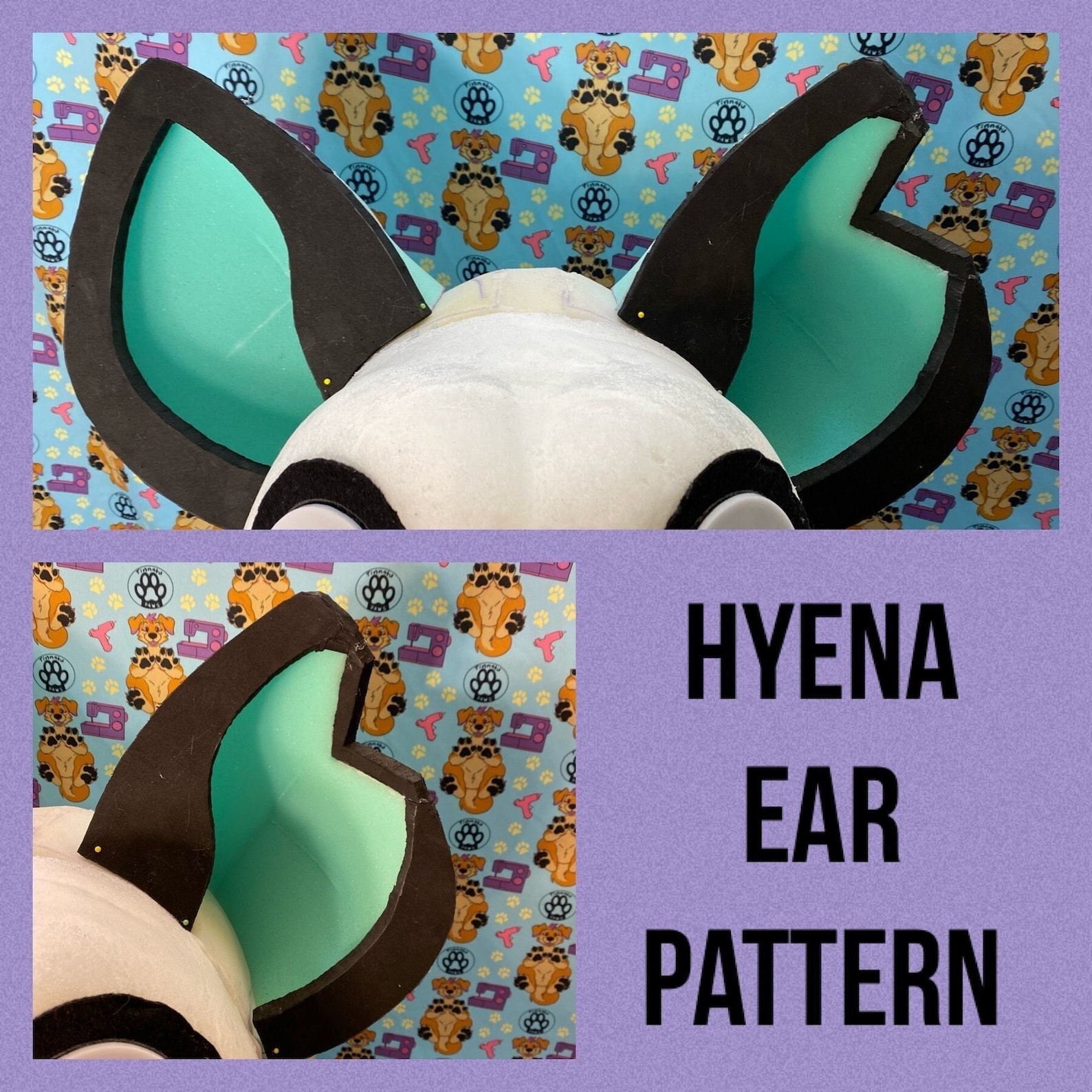 Hyena Fursuit Ears Downloadable Pattern - Etsy