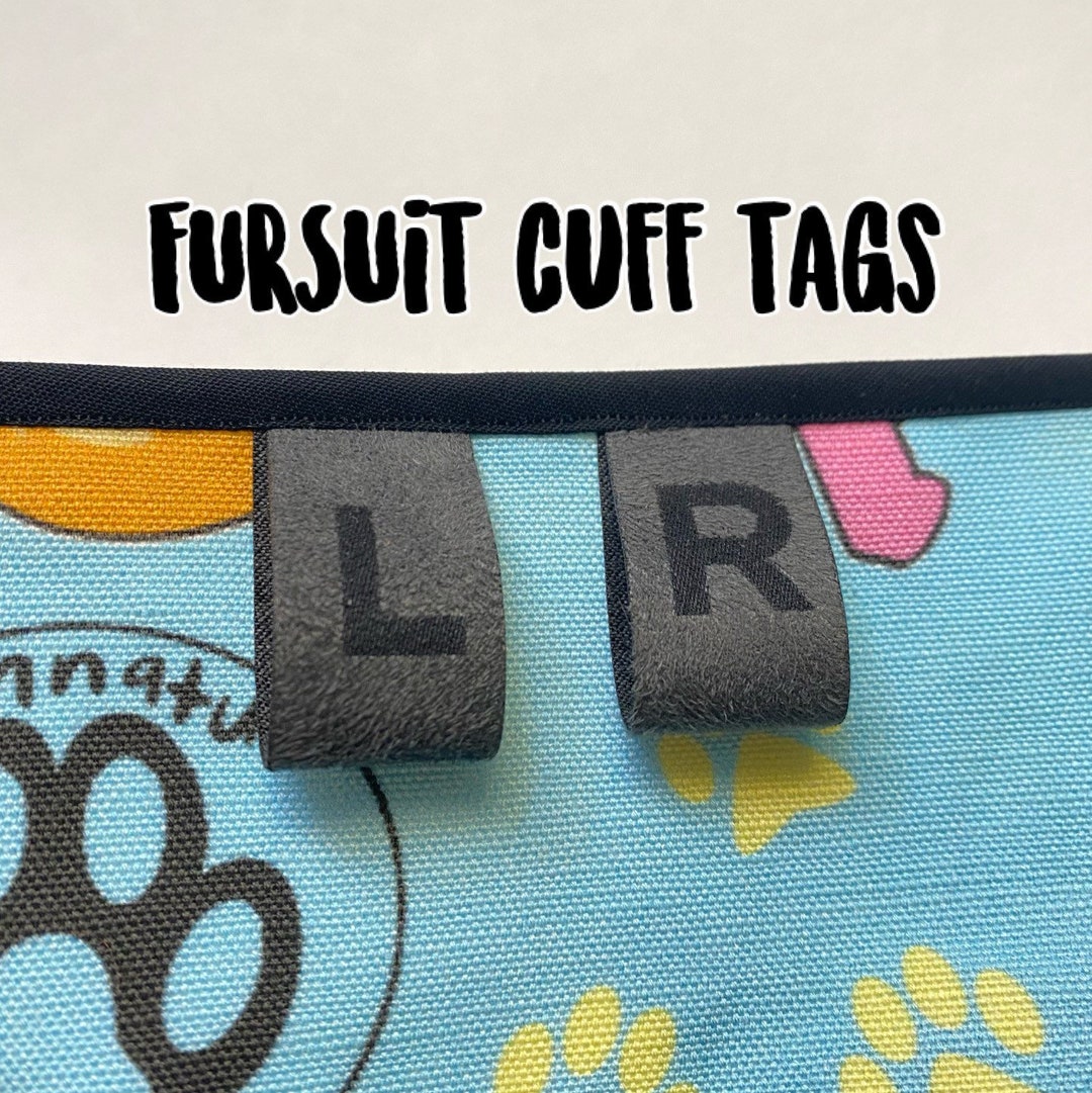 Fursuit Cuff Tags Left+right • 2 Sided Sewing Label Tag - Etsy