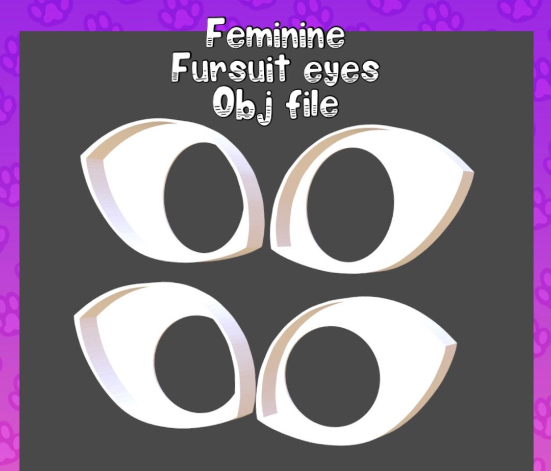 Feminine Fursuit Eye Bases 3D Printable Circle/ Oval OBJ FILE - Etsy