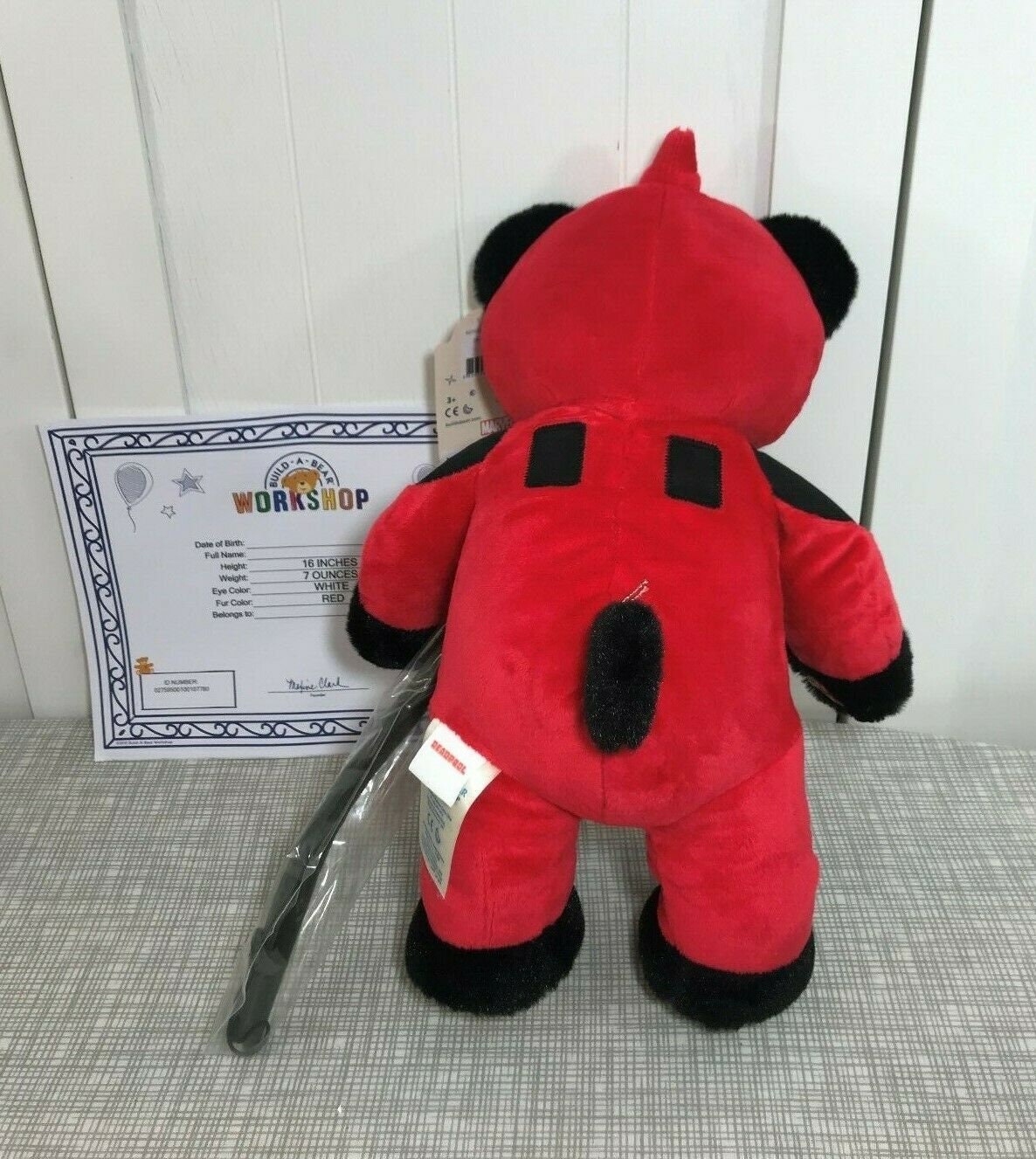 NEW Build a Bear Marvel Deadpool w/ Sound Toy Swords & White | Etsy