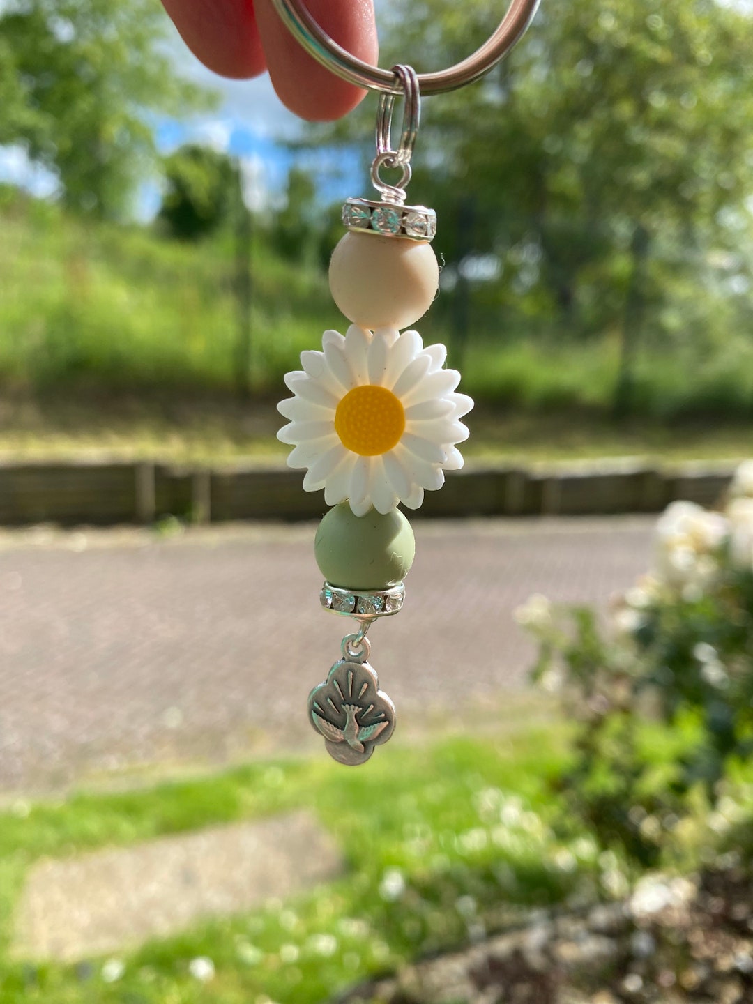 Daisy, Faith, Hope and Charity Silicone Prayer Bead Keyring, Holy ...