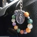 Rosary Keyring St Patrick and St Bridget Mixed Gemstone Prayer Beads ...