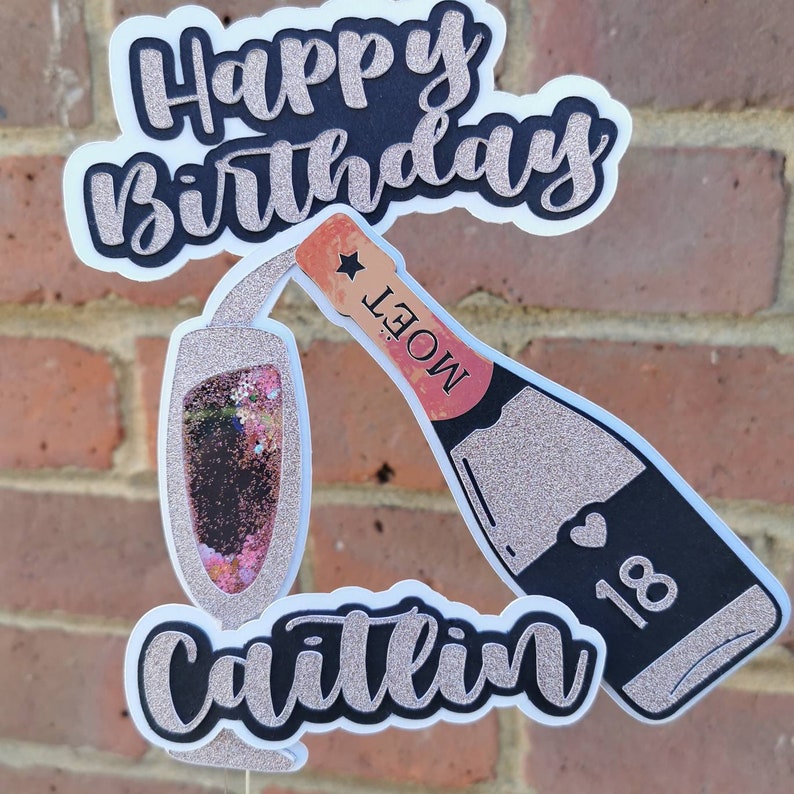 BIRTHDAY CAKE Shaker TOPPER Cake Topper 18th Birthday - Etsy UK