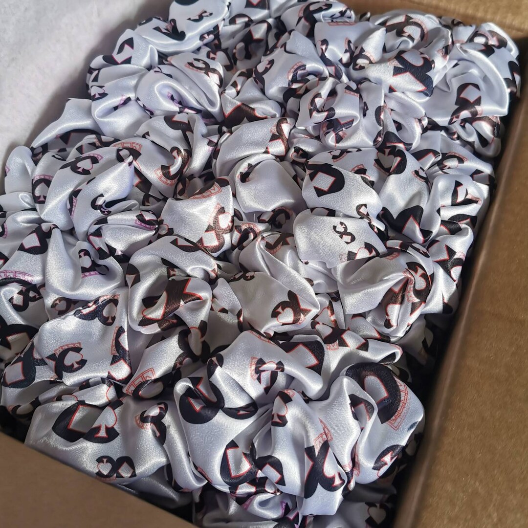 Wholesale CUSTOM SATIN SCRUNCHIES, Design Your Own Scrunchie, Funny ...