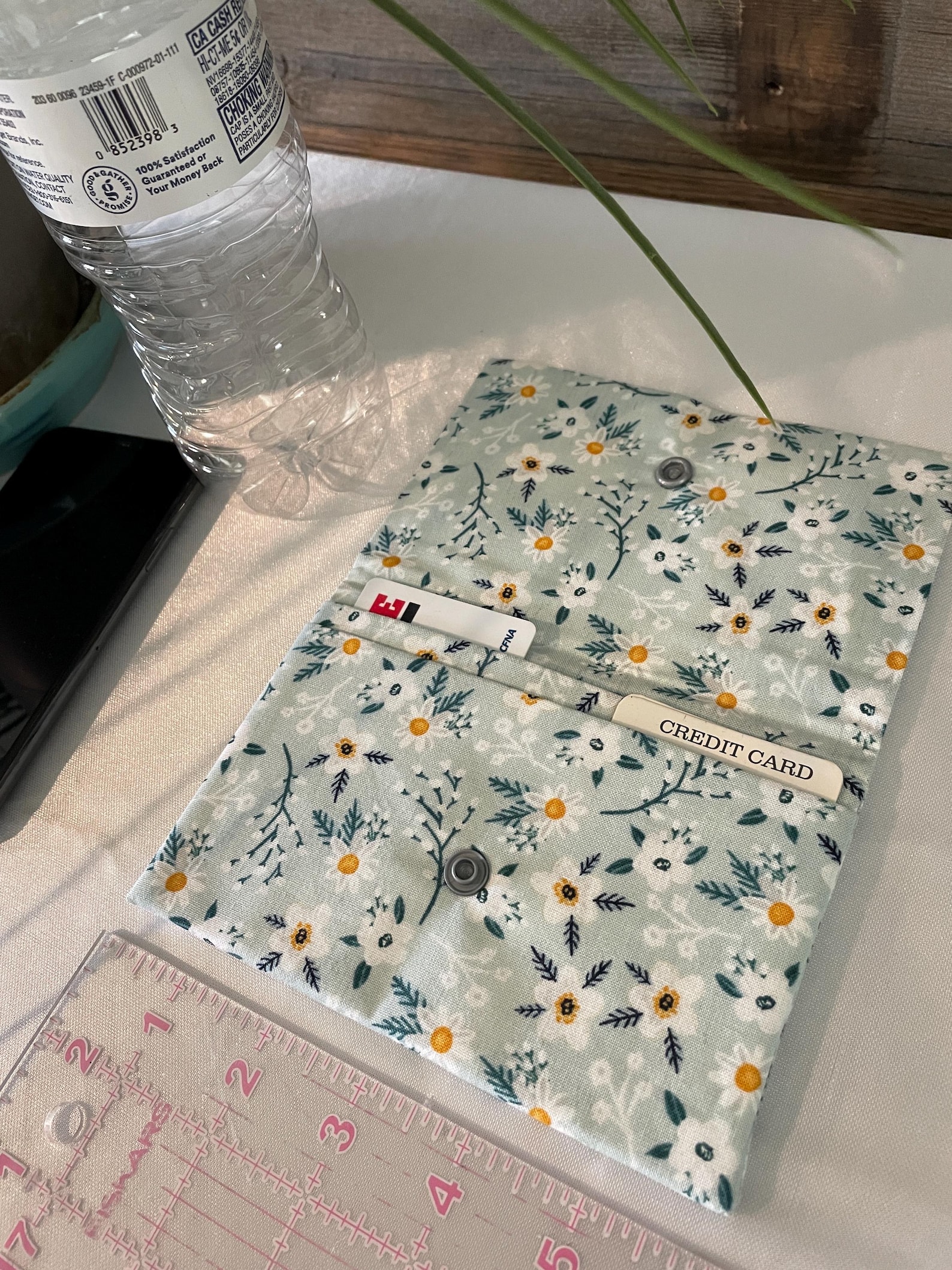 Foldable 2 Pocket Wallet: Handmade Small Card Holder - Etsy