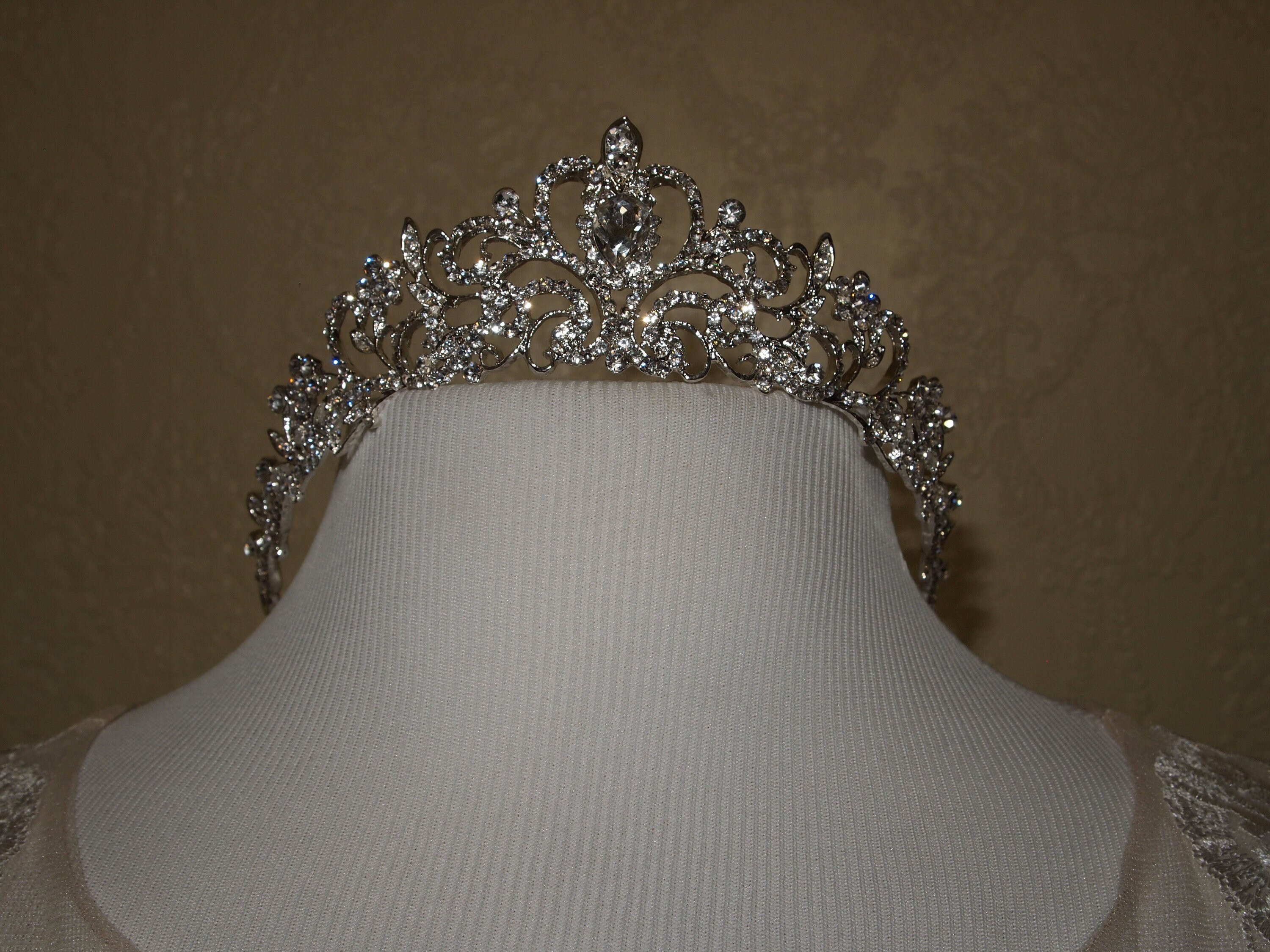 Large Wedding CRYSTAL CROWN TIARA Bridal Crown Princess Crown | Etsy