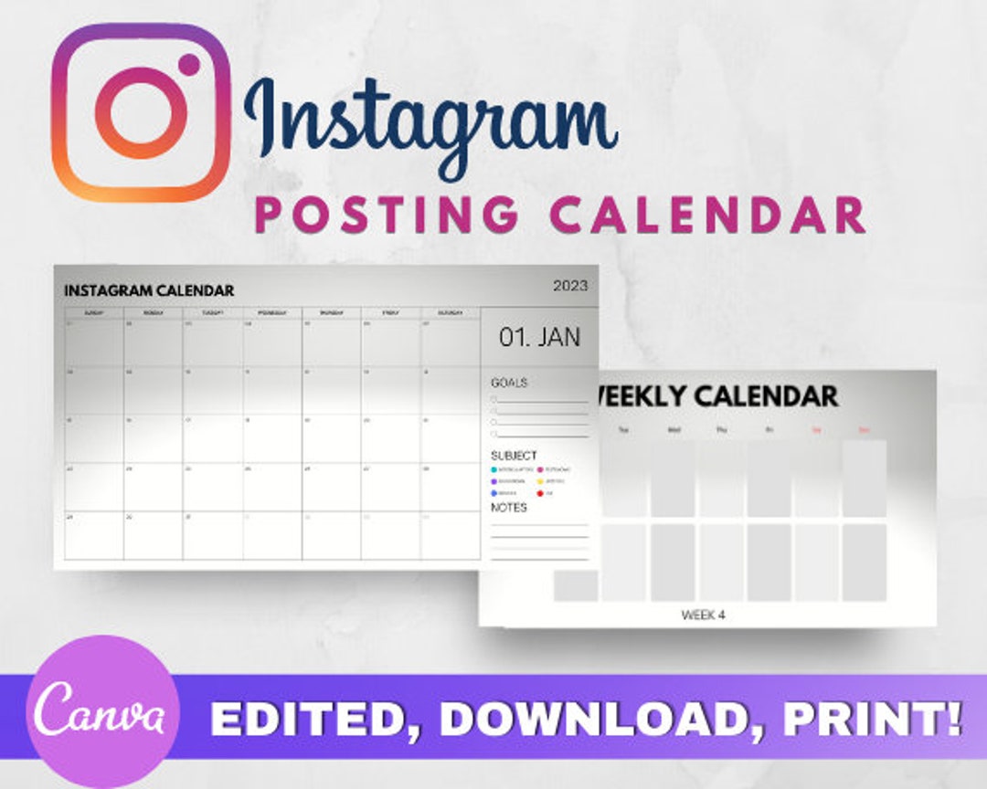 Instagram Calendar With Content Style Scheduled, Permanent Makeup ...