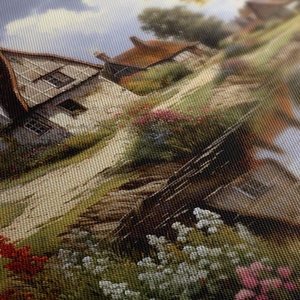 Danish Country Village Art Print | Denmark Countryside | Canvas Wall ...