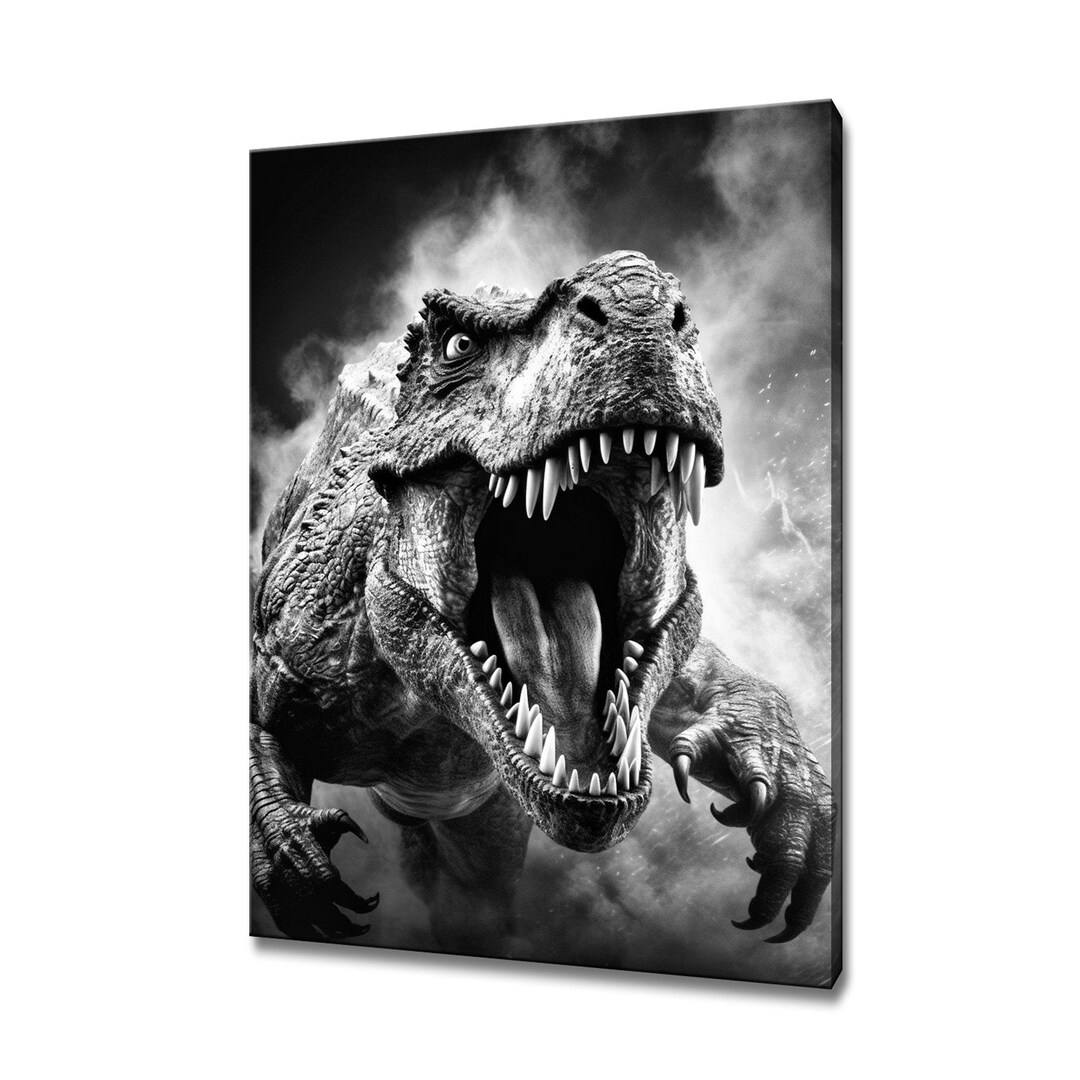 Stunning Art Print T Rex Dinosaur Canvas Print Wall Art Home Decor ...