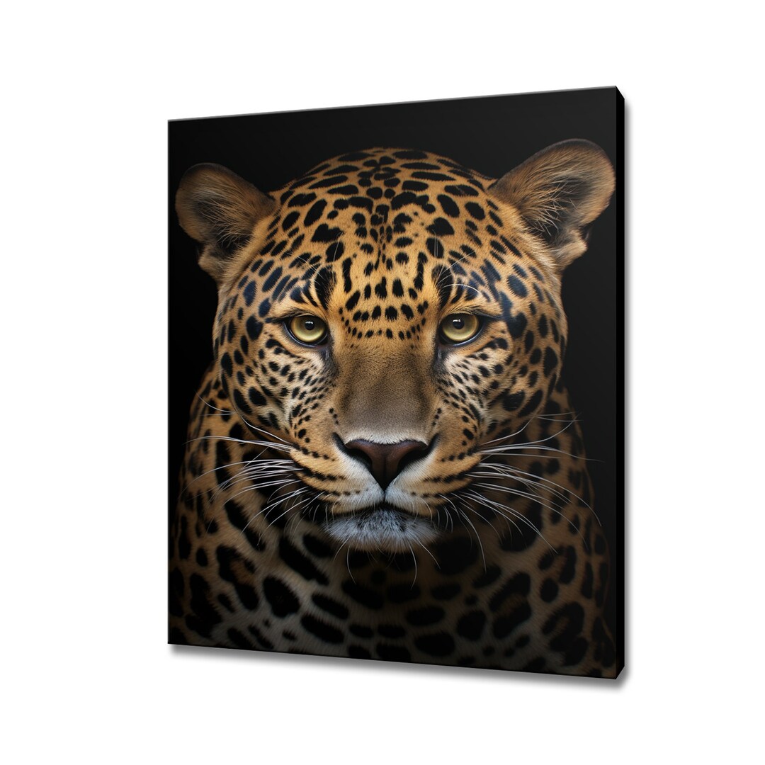 Jaguar Animal Canvas Print | Jaguar Wall Art Portrait Print | Wildlife ...