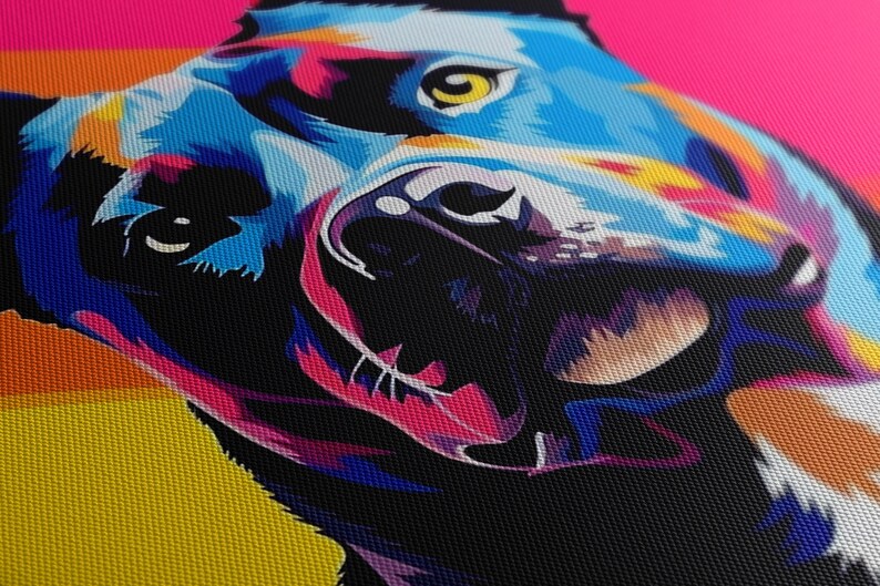 Impresión en lienzo de Staffordshire Bull Terrier, arte mural para ...
