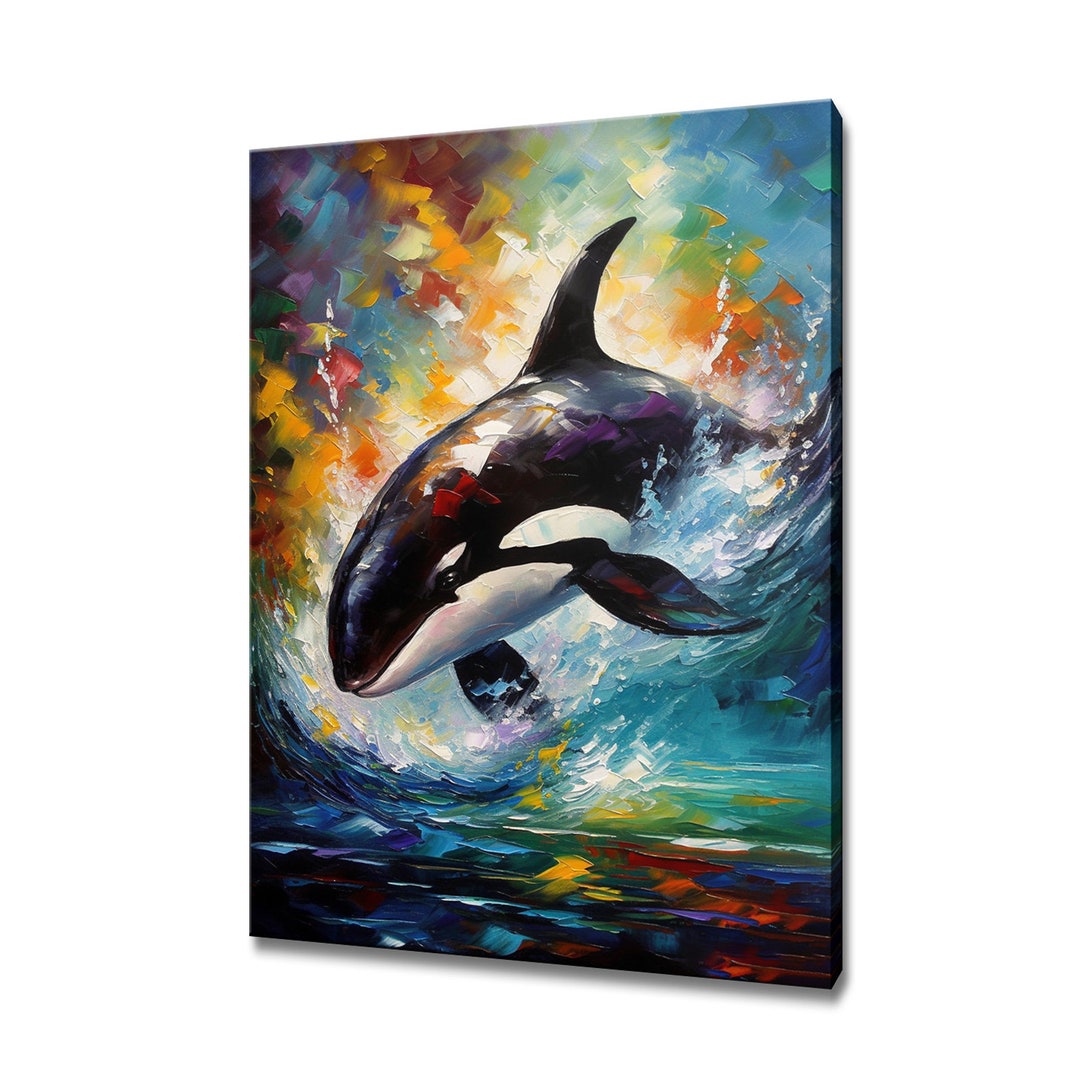 Portrait of an Orca Killer Whale Canvas Print Picture Wall Hanging ...