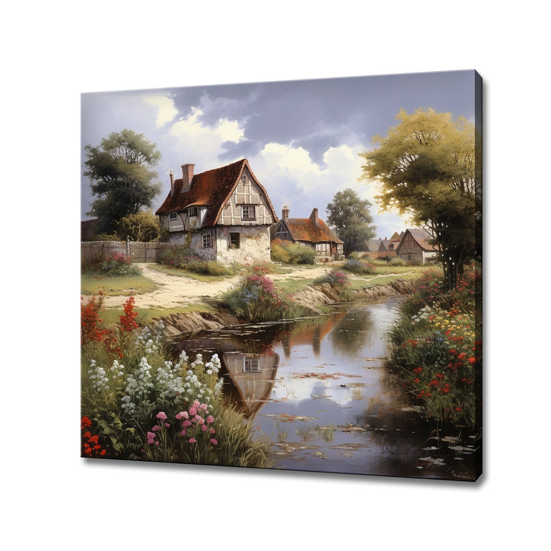 Danish Country Village Art Print | Denmark Countryside | Canvas Wall ...