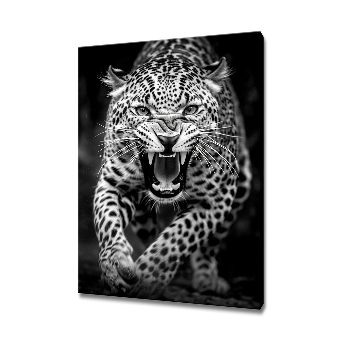 Stunning Art Print Leopard Canvas Print Wall Art Home Decor Handmade ...
