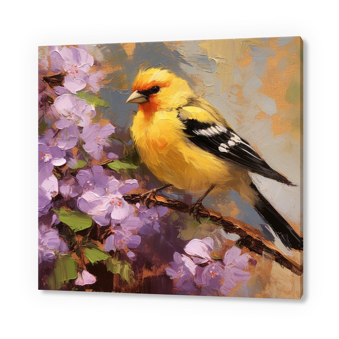 Gold Finch, Bird Canvas Print, Birds Wall Art, Bird Lover Gift, Nature ...