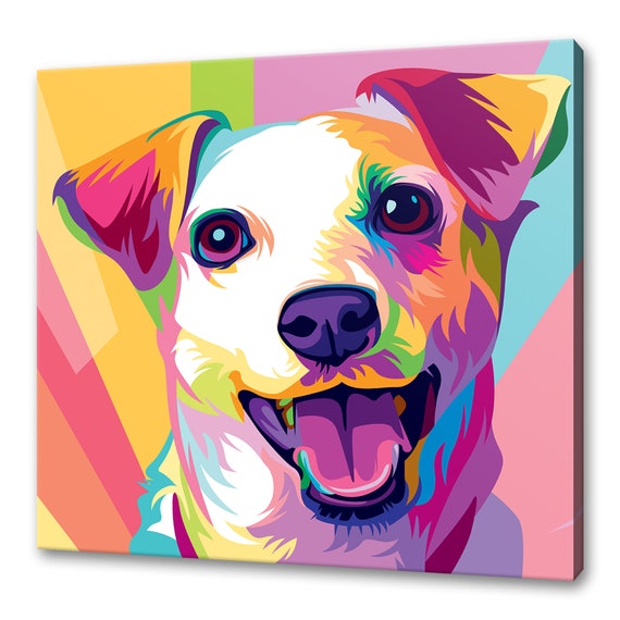 Dog Wall Art Dog Canvas Print Dog Custom Art Jack Russell Wall - Etsy