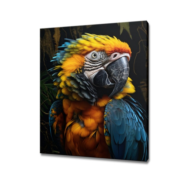 Parrot Canvas Art - Etsy