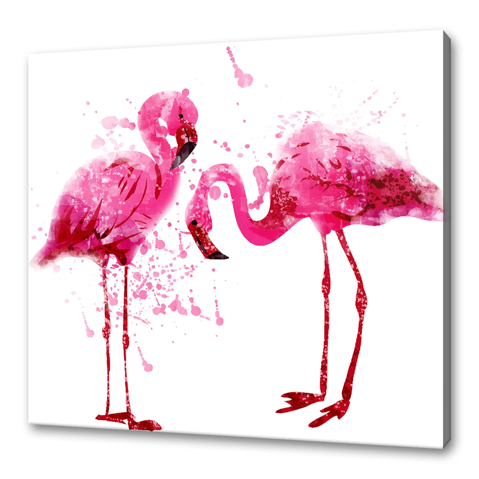 Pink Flamingos Canvas Print Picture Wall Art Home Decor Free Fast UK ...