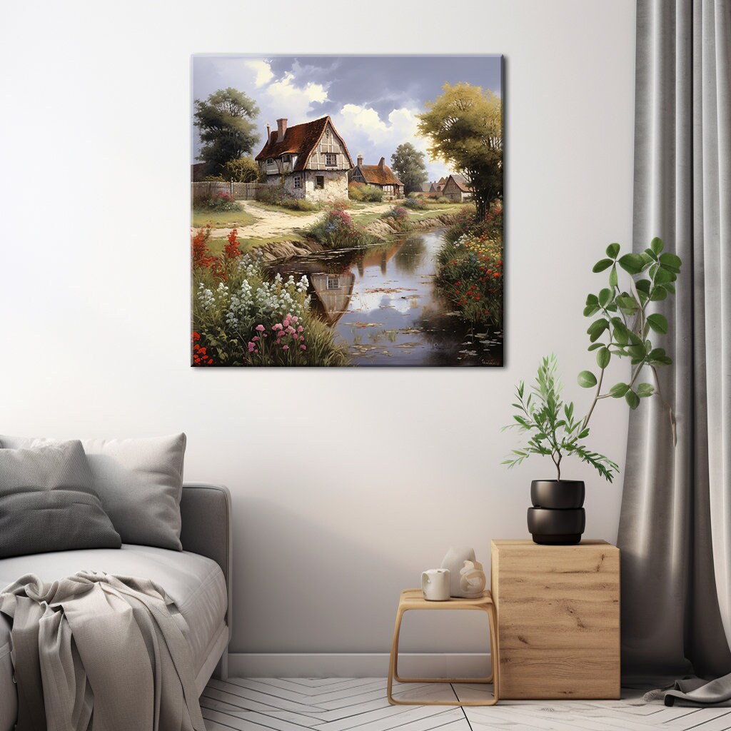 Danish Country Village Art Print | Denmark Countryside | Canvas Wall ...