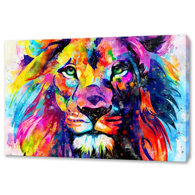 Lion Canvas - Etsy