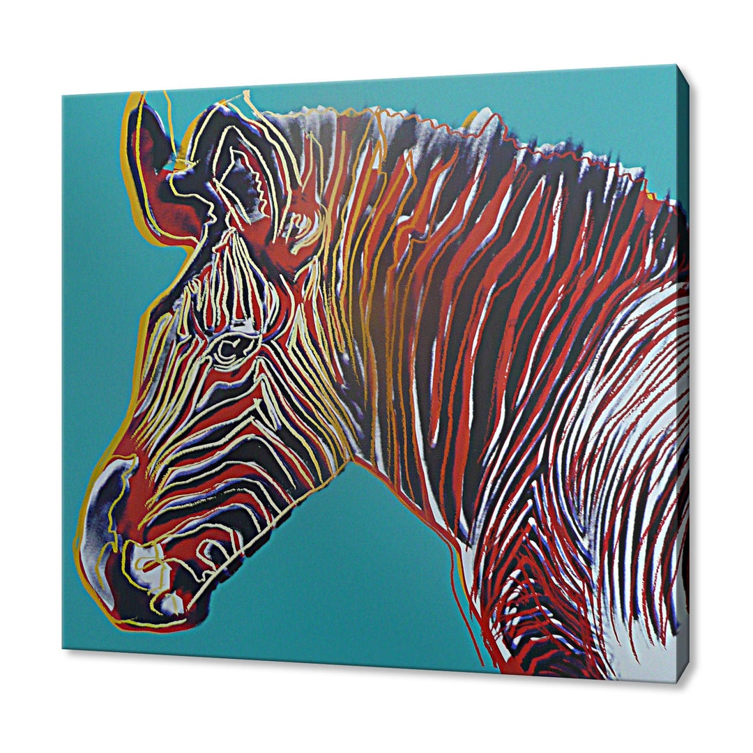 Andy Warhol Zebra Pop Art Canvas Print Picture Wall Art Home Decor Free ...