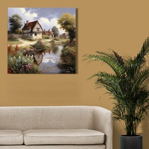 Danish Country Village Art Print | Denmark Countryside | Canvas Wall ...