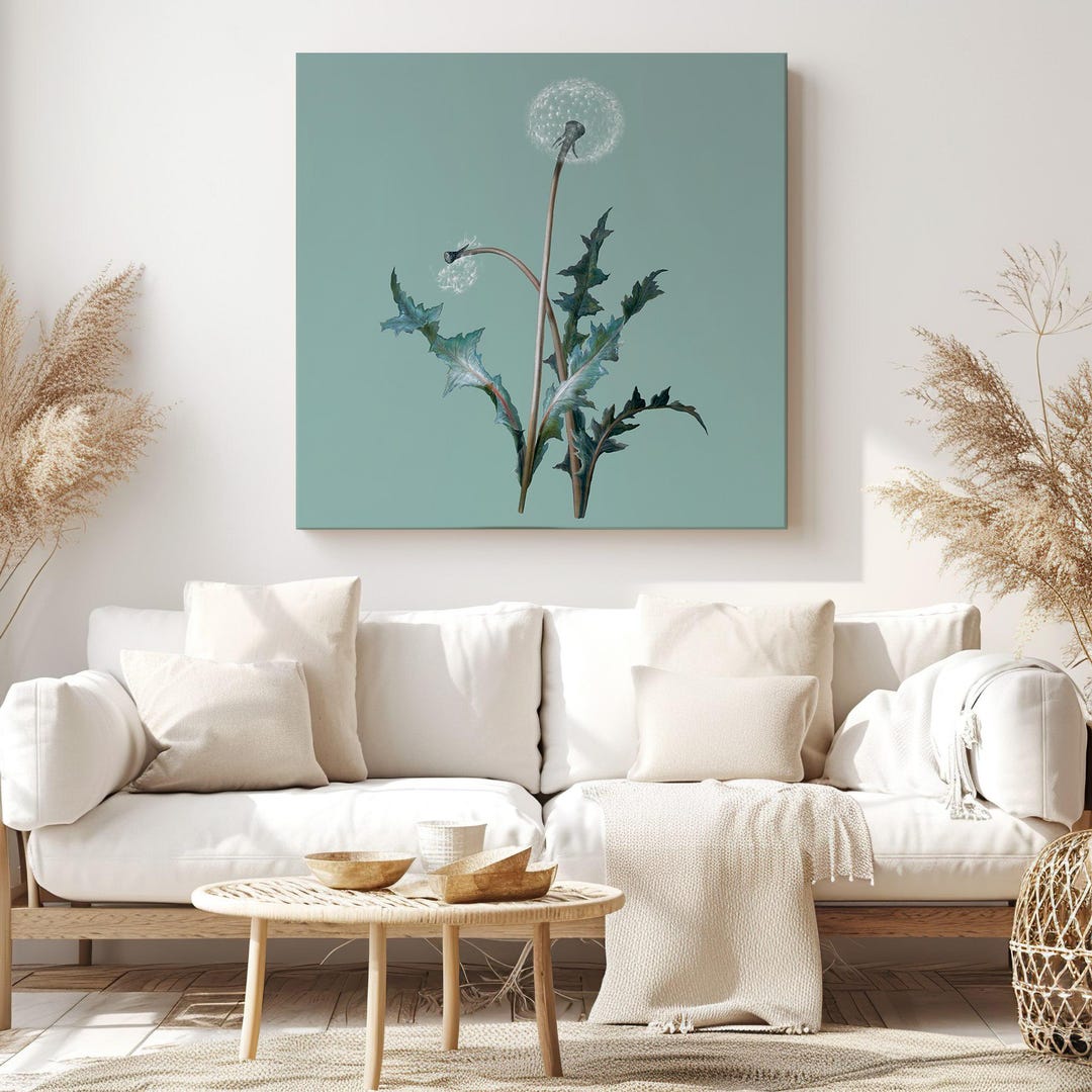 Vintage Dandelion, Oil Painting Canvas Print Wall Art – Classical Home ...
