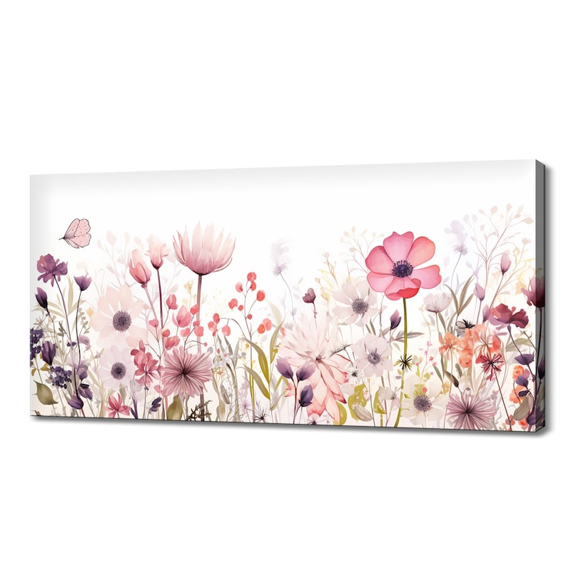 Pink Flower Canvas - Etsy