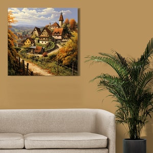 Country Village in Germany Art Print | German Countryside | Canvas Wall ...
