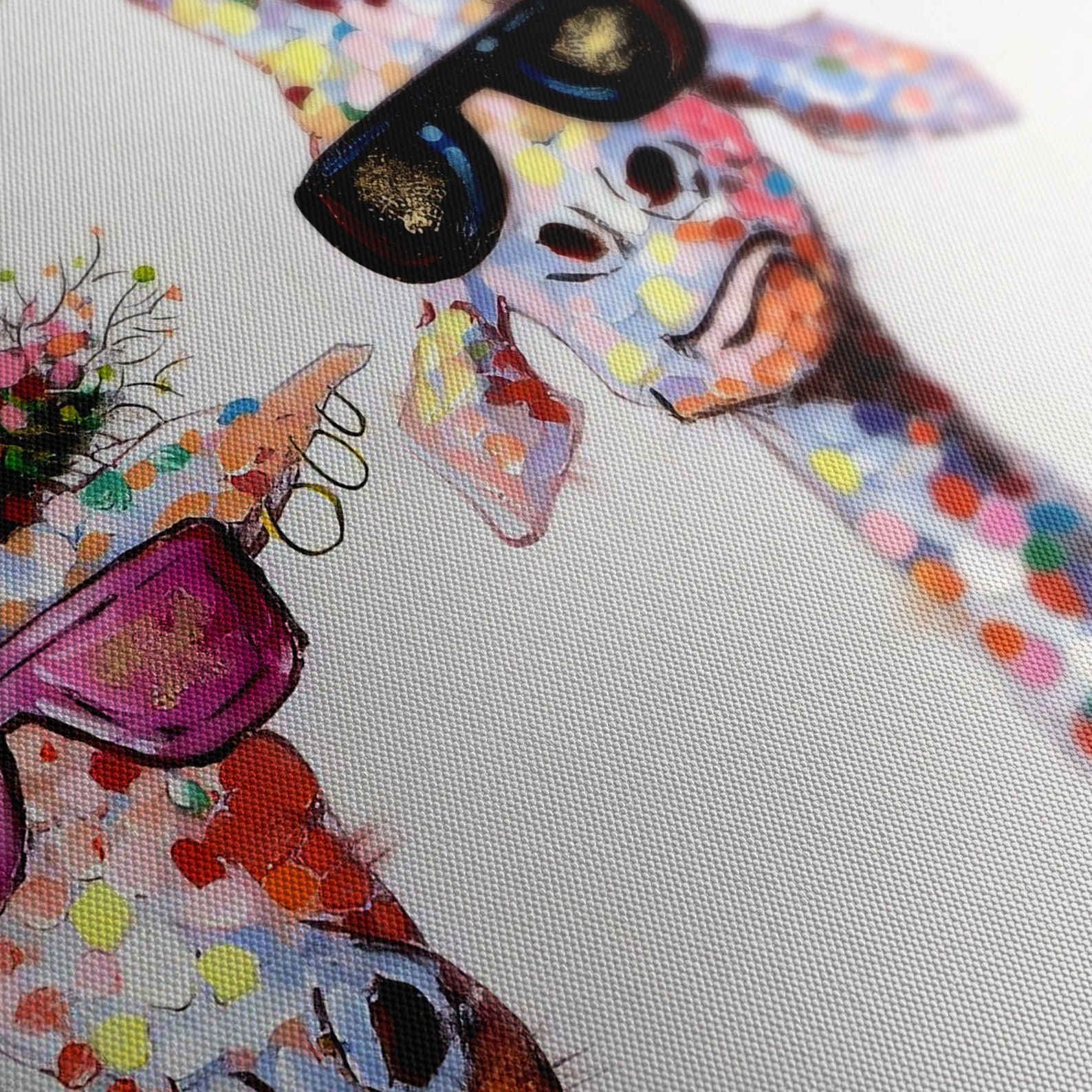 Funky Giraffes Wall Art Canvas Print Picture Home Decor - Etsy UK