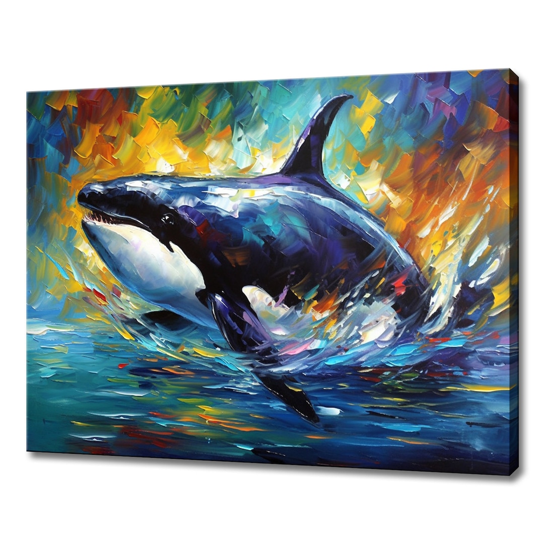 Orca Killer Whale Canvas Print Painting Picture Wall Hanging Art Home ...