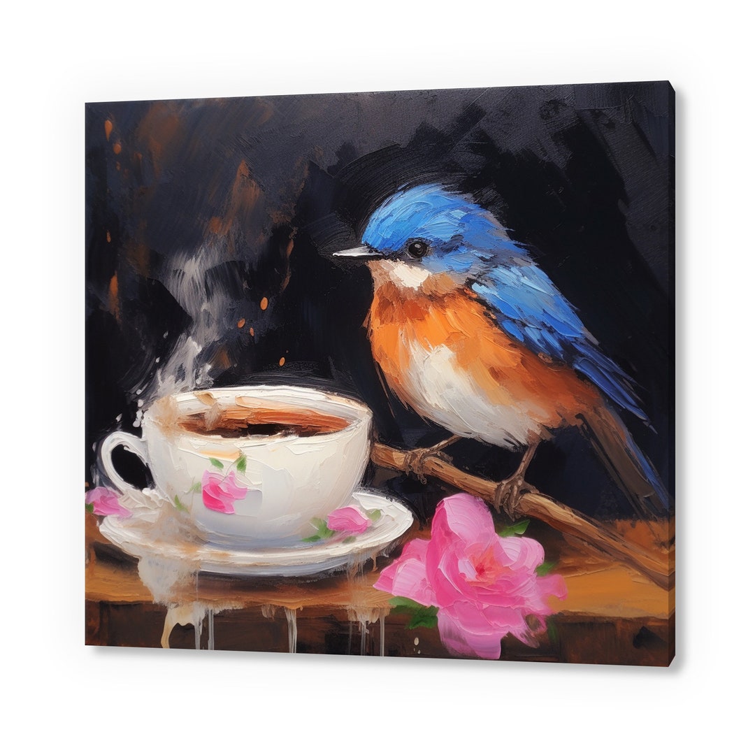 Bluebird Art, Bird Canvas Print, Birds Wall Art, Bird Lover Gift ...