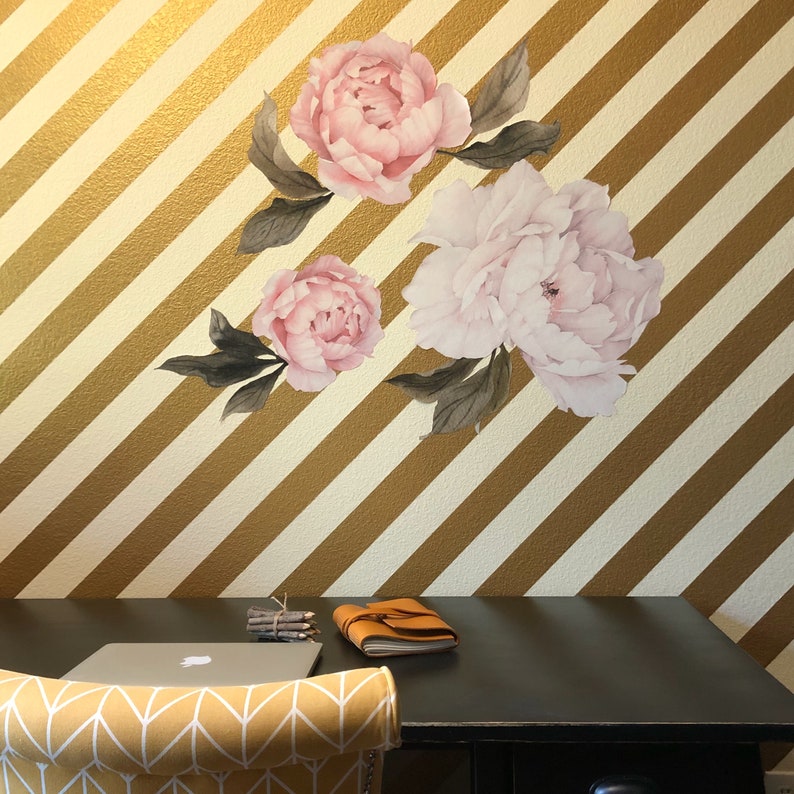 Mix and Match Blush Pink Peony Wallpaper Decals Floral - Etsy