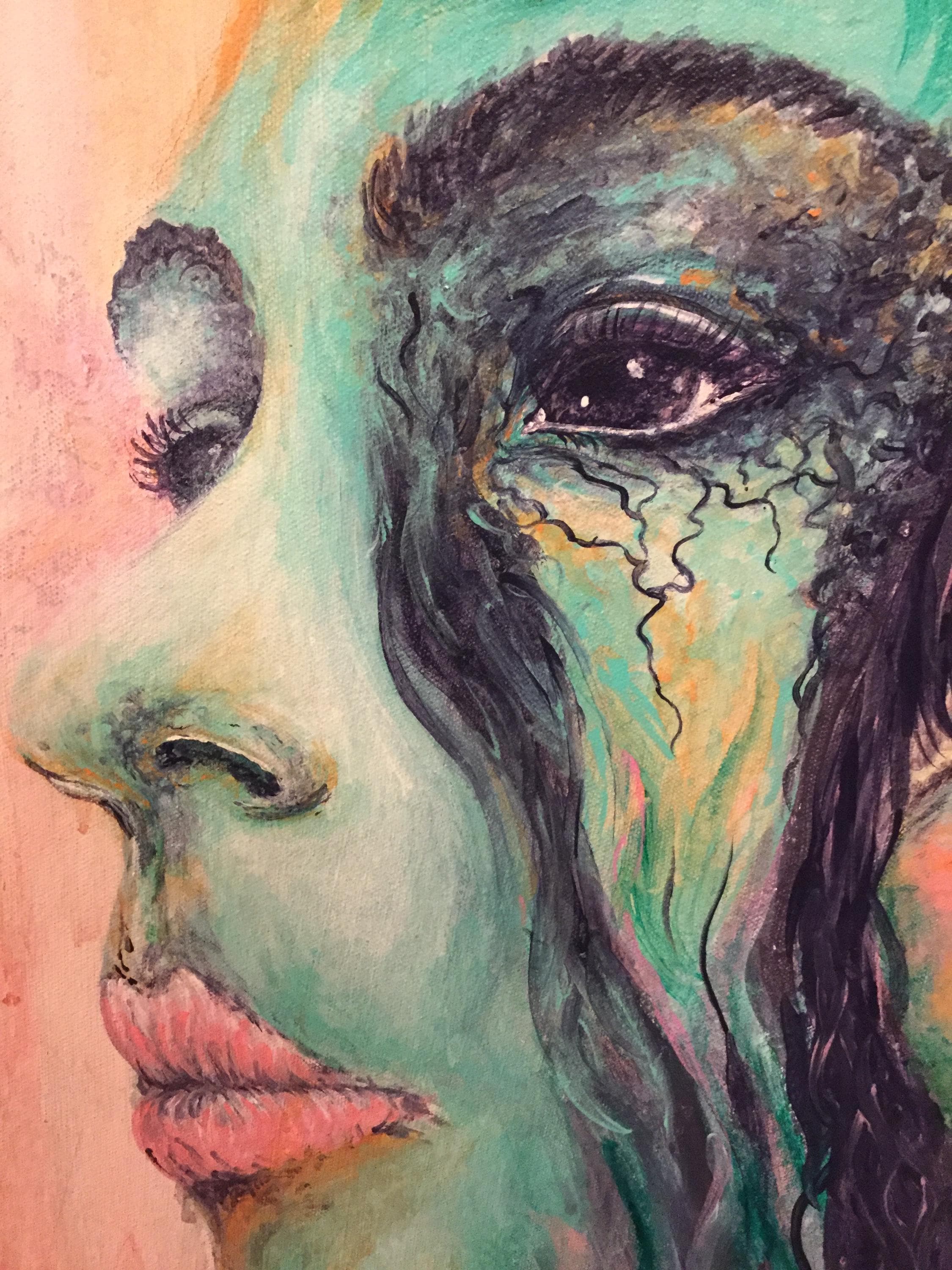 Emotional Cross Section -- Acrylic Painting Print, Abstract Realism ...