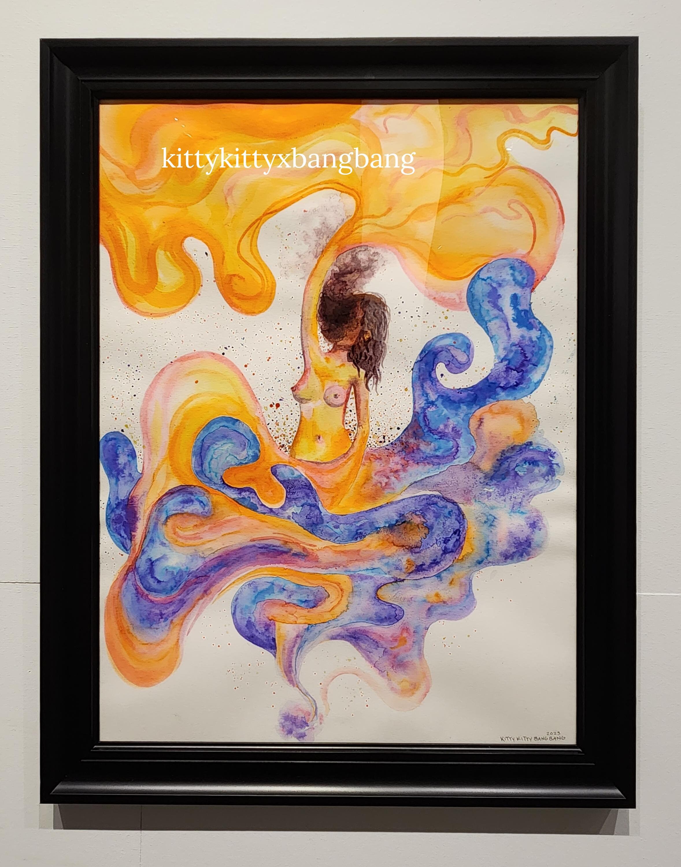 Expressing -- ORIGINAL Watercolor Painting Art Emotion Intimacy Embrace ...