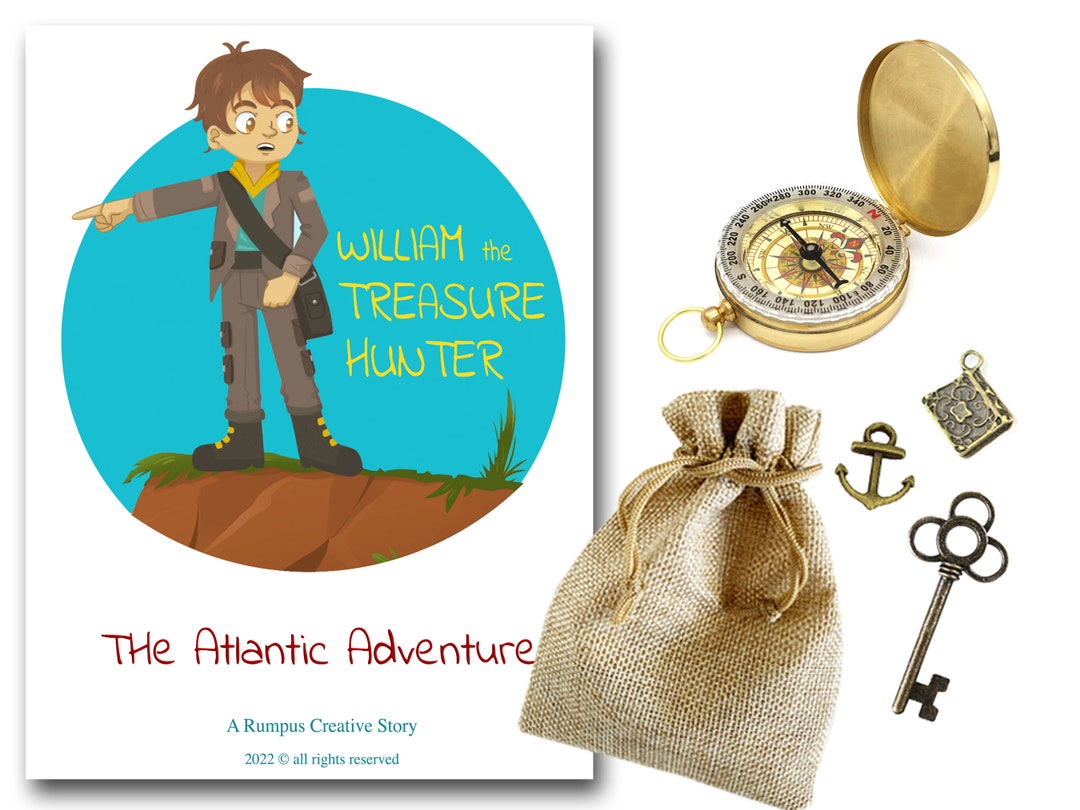 William the Treasure Hunter Book, Charms & Compass - Etsy