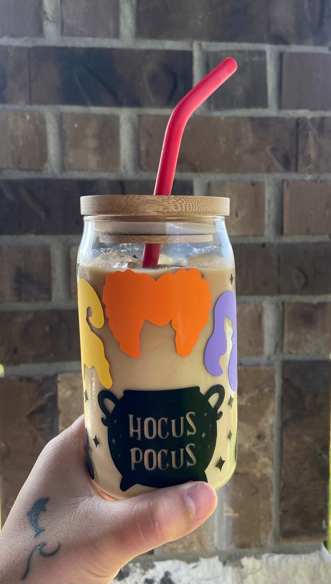 Hocus Pocus Cup, Halloween Cup, Custom Glass Can, Sanderson Sisters Cup ...