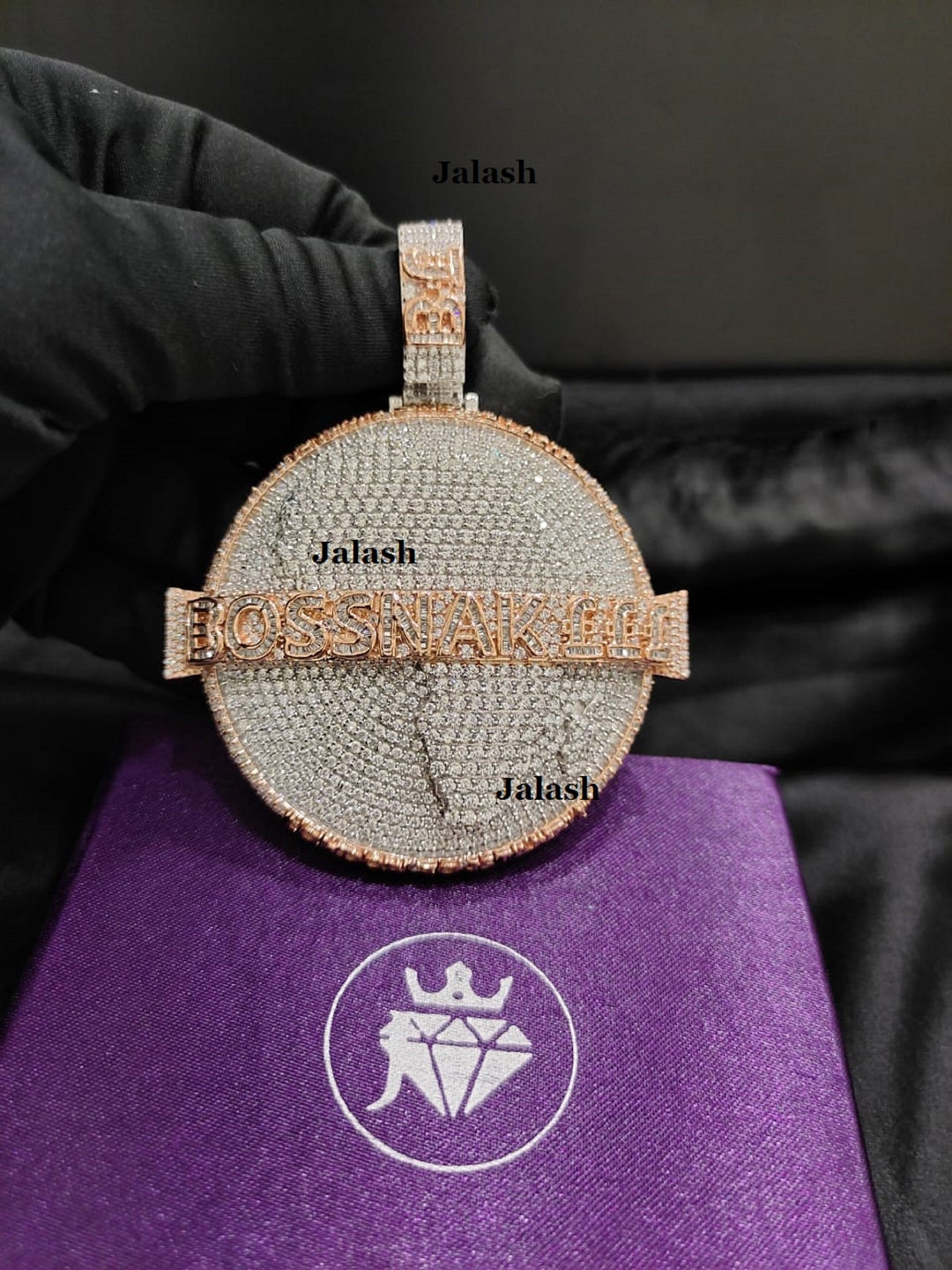 Men's Customized World Map Pendant / VVS Natural Moissanite Charm ...