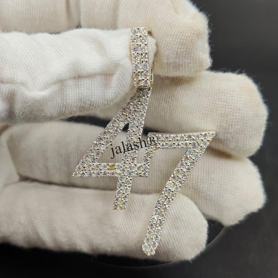 Personalized Any 2 Lucky Number Pendant / 47 Number Pendant / Men's ...