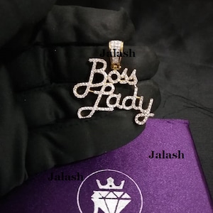 Boss Lady Womens Girls Pendant/ Natural Diamond Boss Lady Girl Pendant ...
